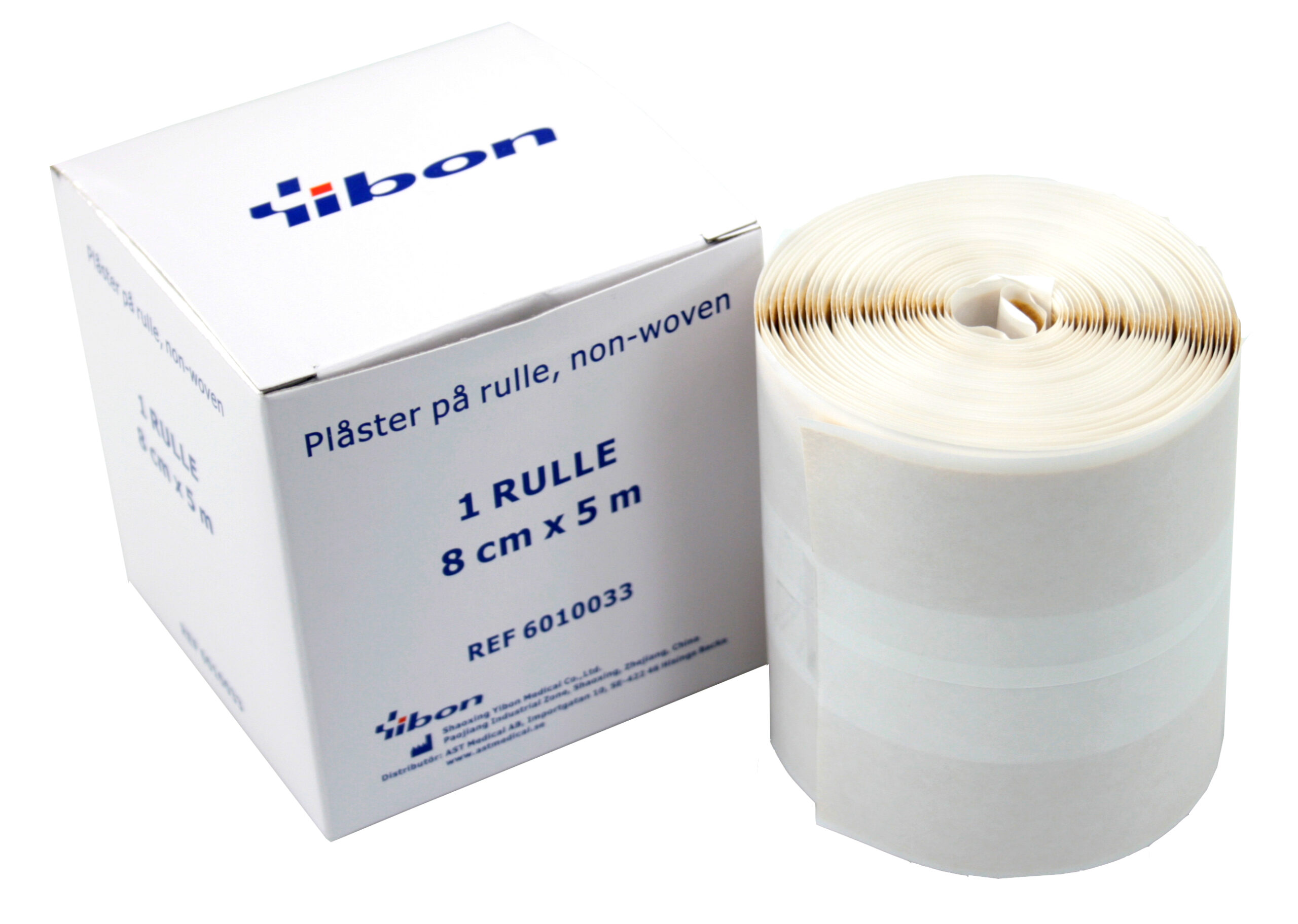 Plåster på rulle non-woven 8cmx5m - artnr: 6010033 - AST Medical AB